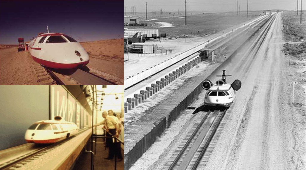 قطارهای هاورکرافتی دهه 1970 با موتور جت و راکت